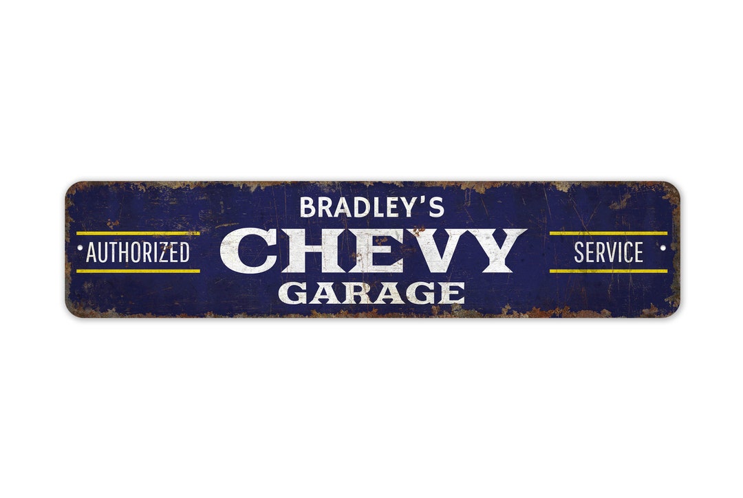 Chevy Garage - Chevy Garage Sign - Authorized Chevy Garage - Chevy ...