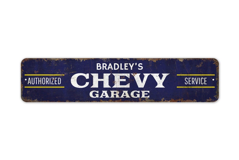 Chevy Garage - Chevy Garage Sign - Authorized Chevy Garage - Chevy ...