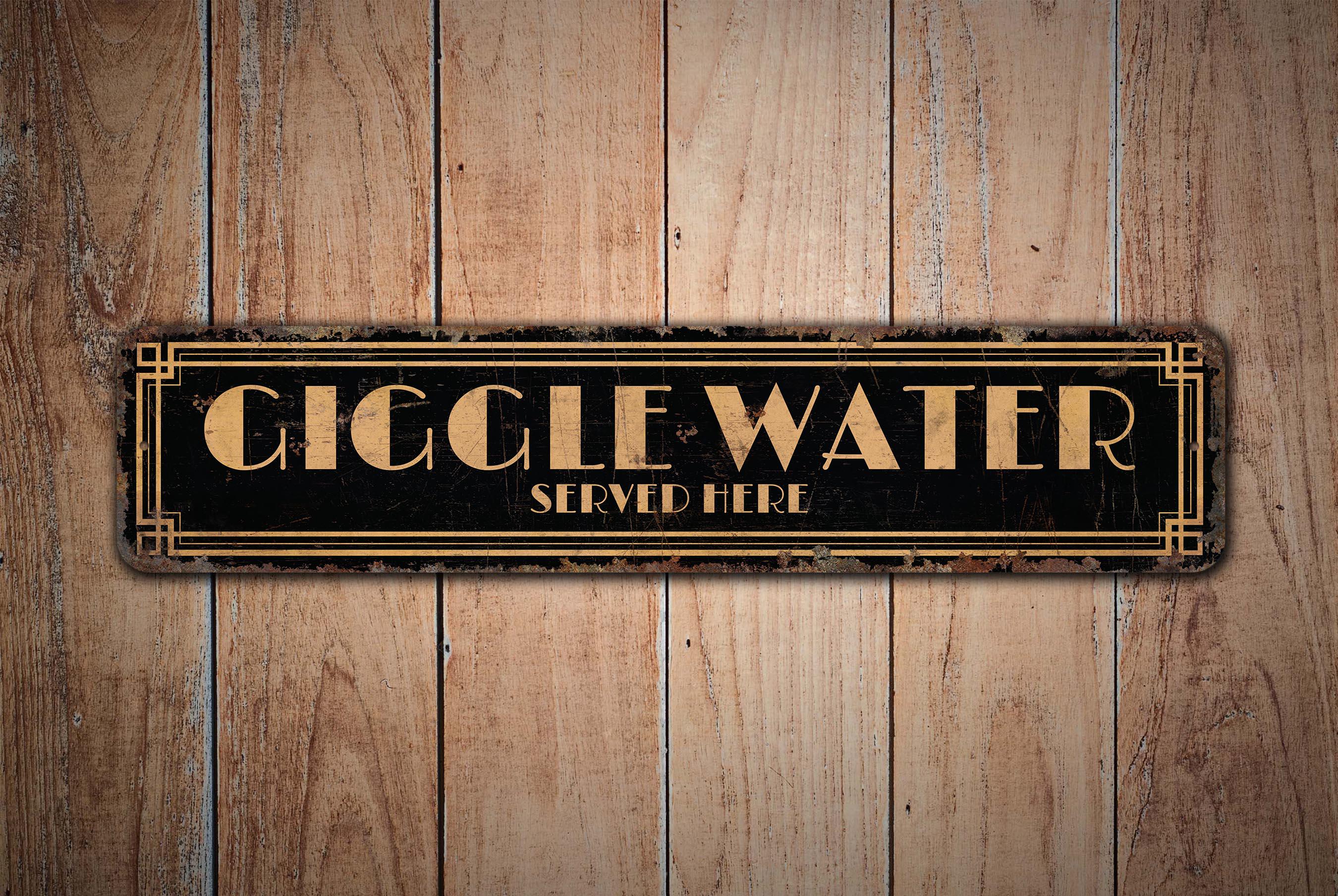 Giggle Water Served Here - Bar Sign - Bar Decor - Beer Bar Sign - Beer ...