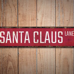 Santa Claus Lane Sign - Santa Claus Lane Decor - Christmas Decor ...