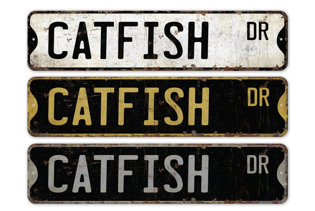 Catfish - Catfish Sign - Catfish Decor - Vintage Style Sign - Custom ...