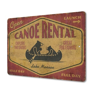 Canoe Rental Sign - Canoe Rental Decor - Canoe Rental Shop - Custom ...