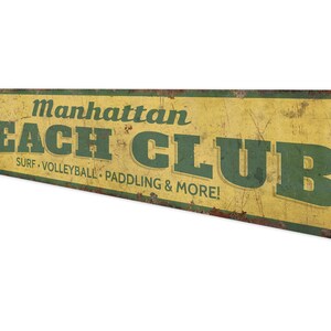 Beach Club Sign - Beach Club Decor - Vintage Style Sign - Custom Beach ...
