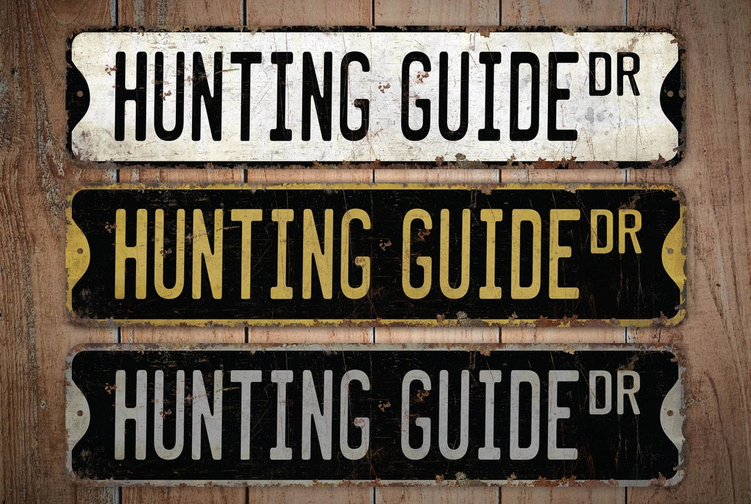 Hunting Guide - Hunting Guide Sign - Hunting Guide Decor - Vintage ...