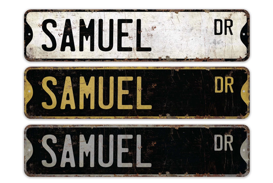 Samuel Name Sign - Kids Room Door Sign - Boys Room Sign - Family Name ...