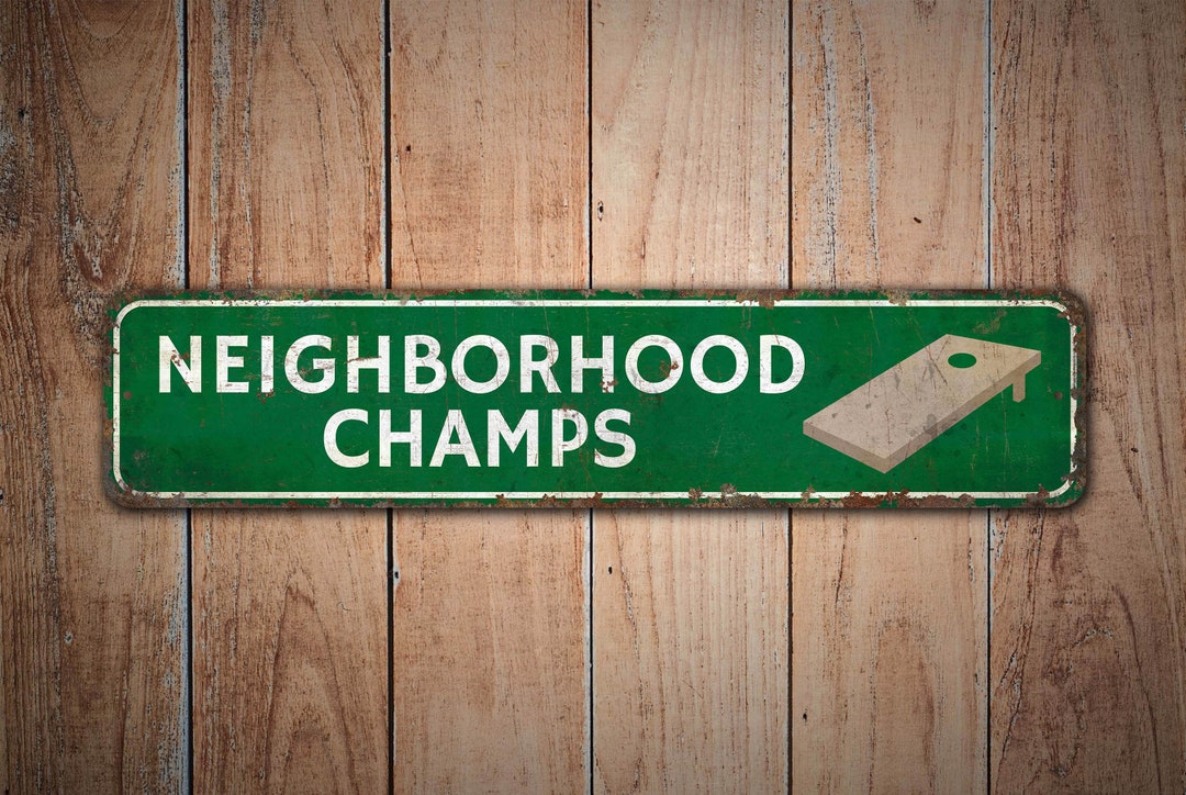 Neighborhood Champs - Champs Sign - House Gift - House Decor - Vintage ...