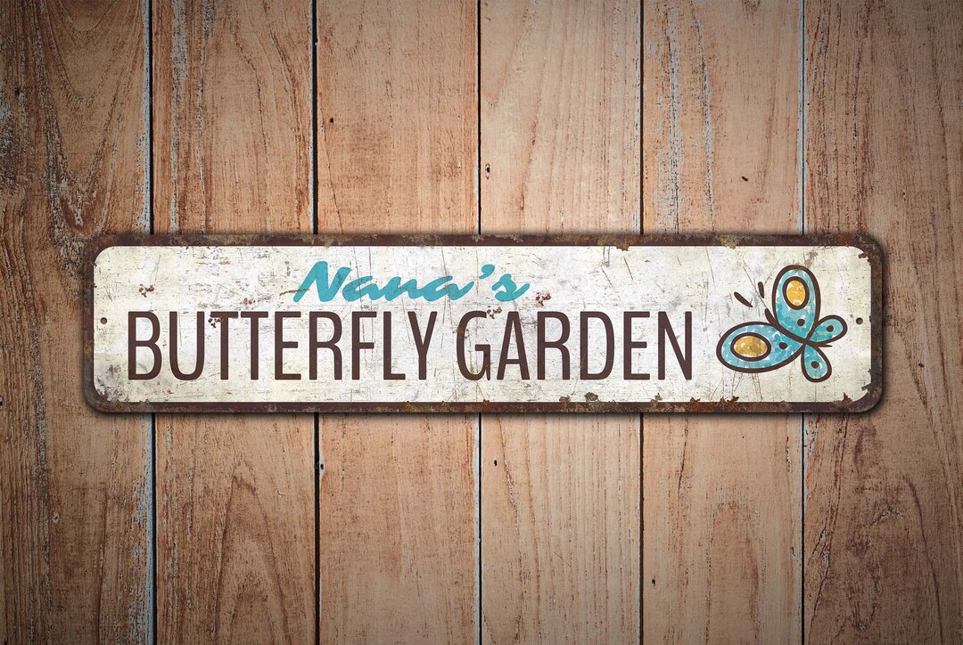 Butterfly Garden Sign Butterfly Garden Garden Decor Home Garden Sign ...