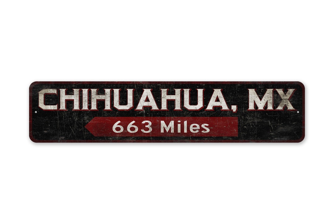 City Mileage Sign - City Arrow Sign - Vintage Style Sign - City ...