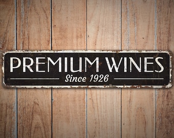 Vintage Wine Sign - Etsy