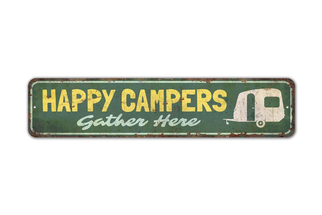 Happy Campers Sign - Cabin Decor - Camp Sign - Camp Decor - Camp Lover ...