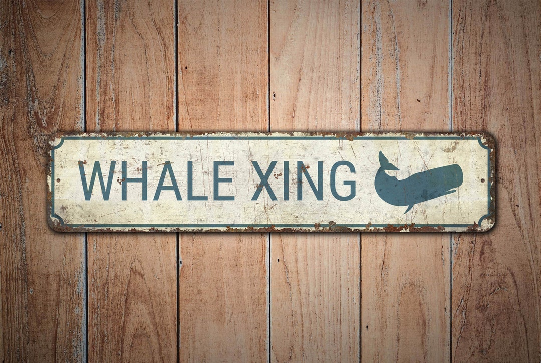 Whale Xing Sign - Whale Xing Decor - Whale Watching Sign - Whale Lover ...