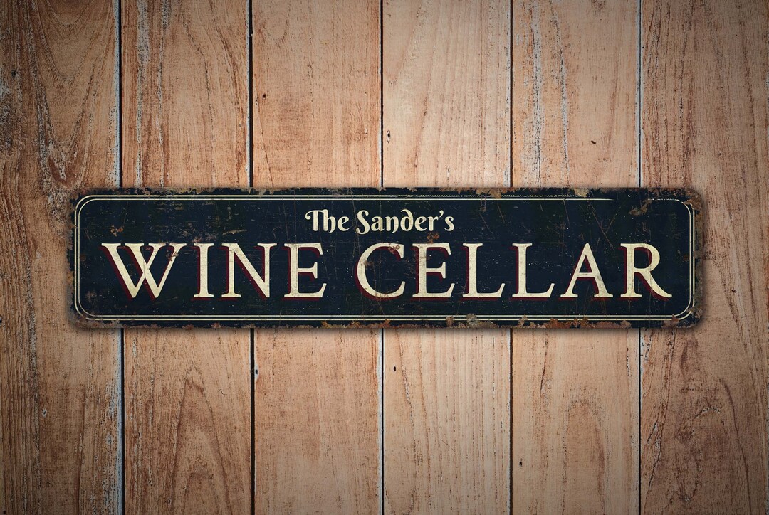 Wine Cellar Sign - Wine Cellar Sign - Vintage Style Sign - Wine Cellar ...