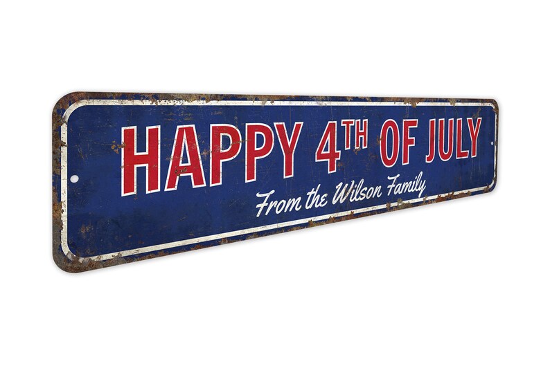 Happy 4th July Sign - 4th July Sign - Custom Family Decor - Vintage ...