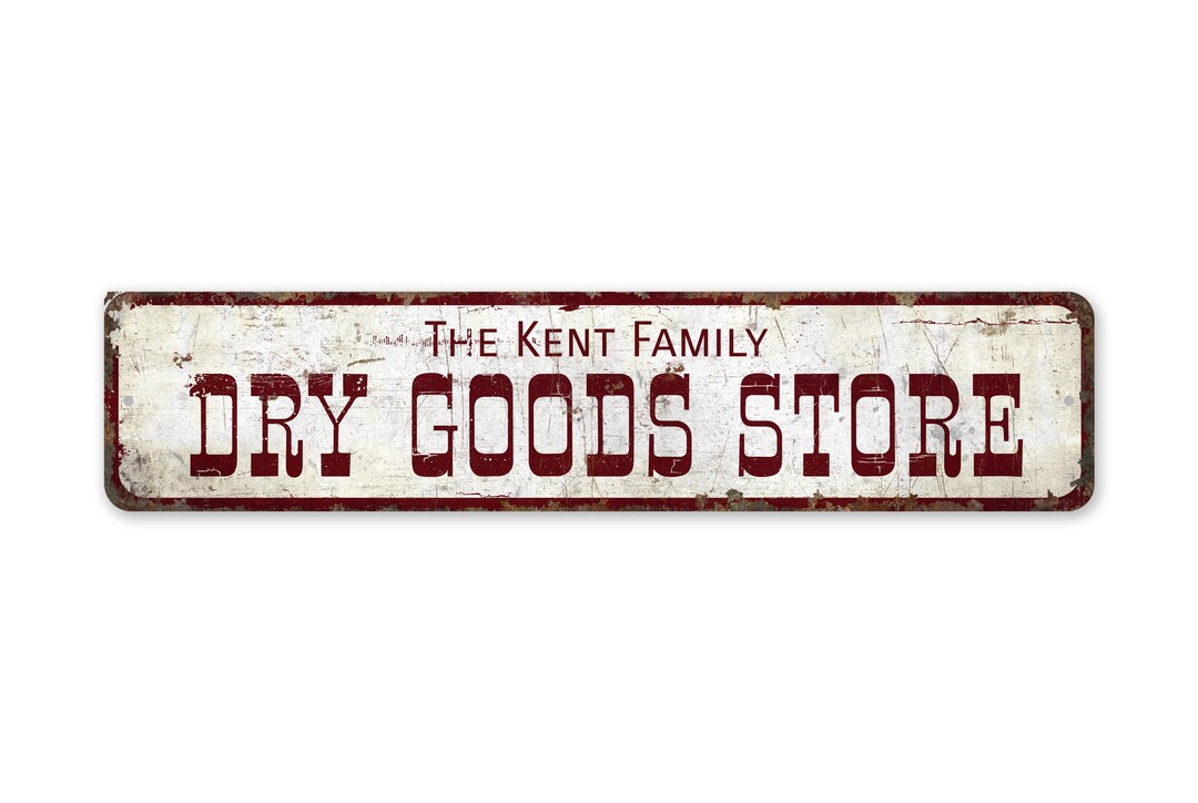 Dry Goods Sign - Groceries Sign - Vintage Style Sign - Dry Goods Store ...