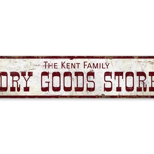 Dry Goods Sign - Groceries Sign - Vintage Style Sign - Dry Goods Store ...