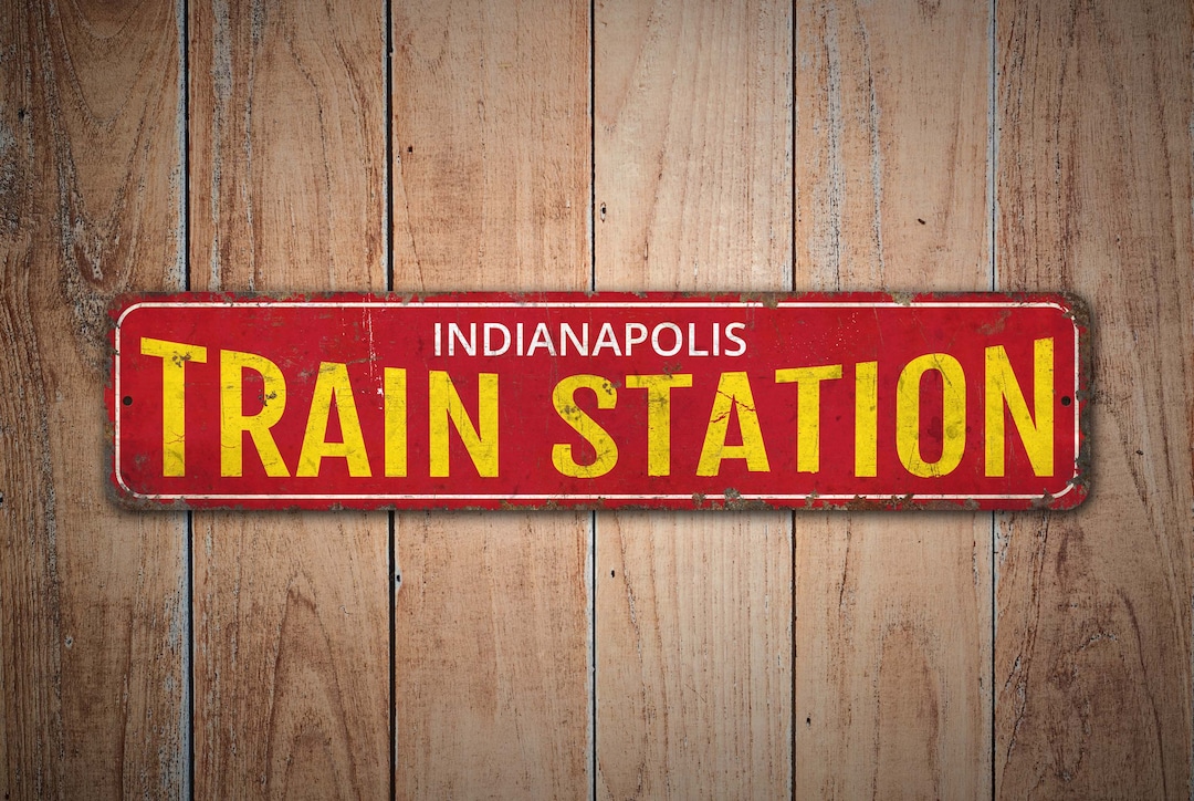 Train Station Sign - Custom Train Station - Train Station Decor - Rail ...