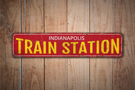 Train Station Sign Custom Train Station Train Station | Etsy