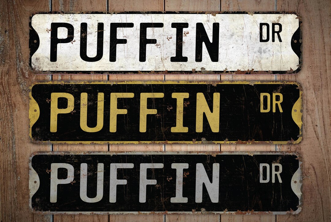 Puffin - Puffin Sign - Puffin Decor - Puffin Lover Gift - Custom Street ...