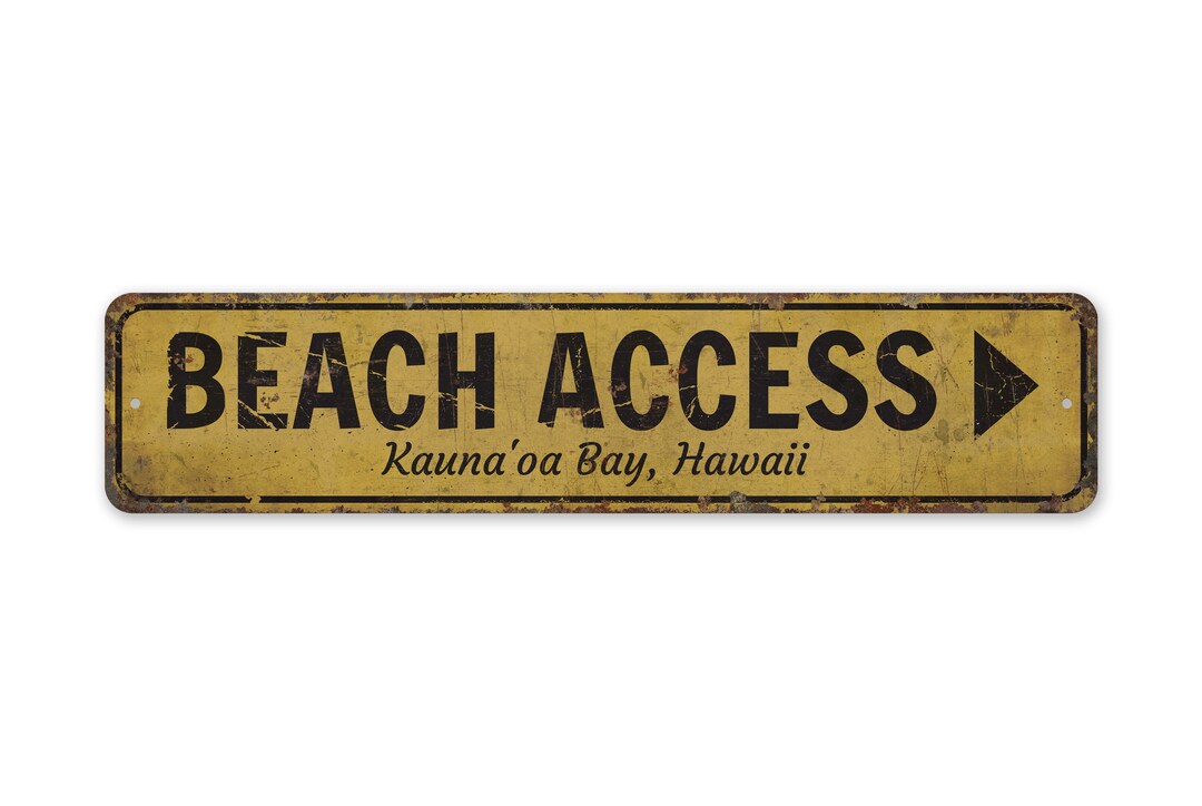 Beach Access Sign - Beach Access - Beach Access Decor - Custom Beach ...