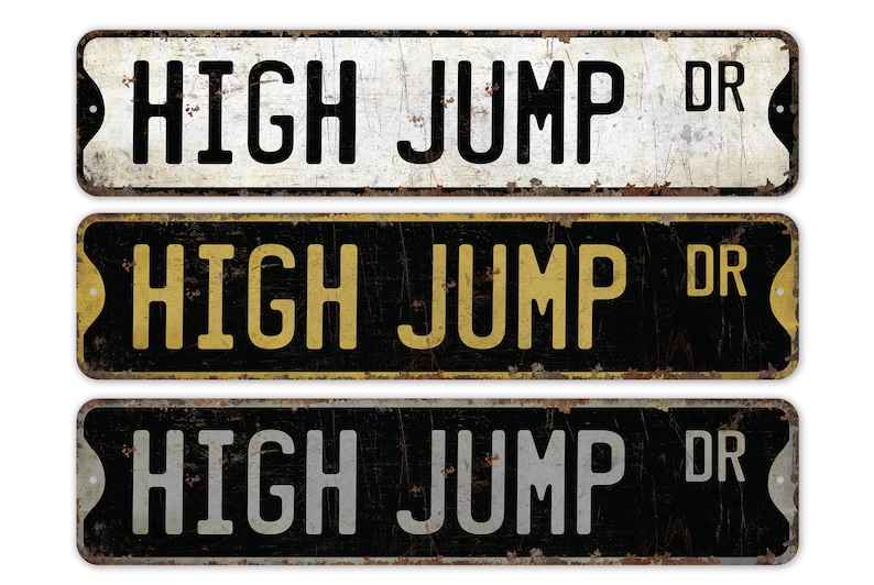 High Jump - High Jump Sign - High Jump Game - High Jump Decor - Custom ...