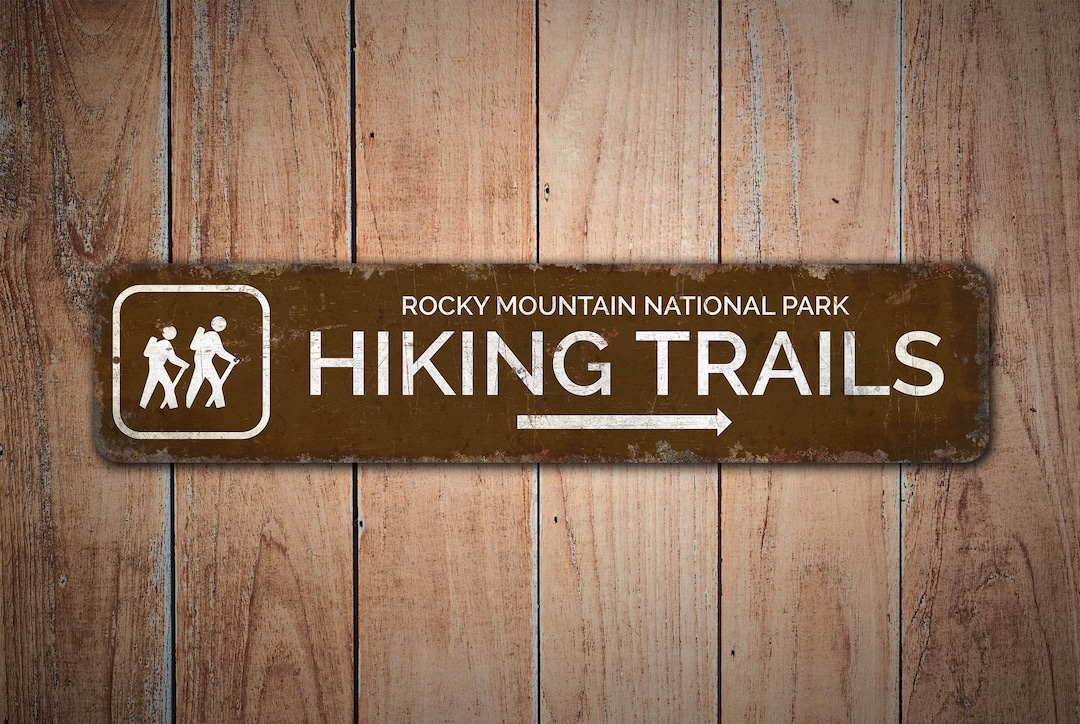 National Park Sign - National Park Decor - Hiking Trails Sign - Hiking ...