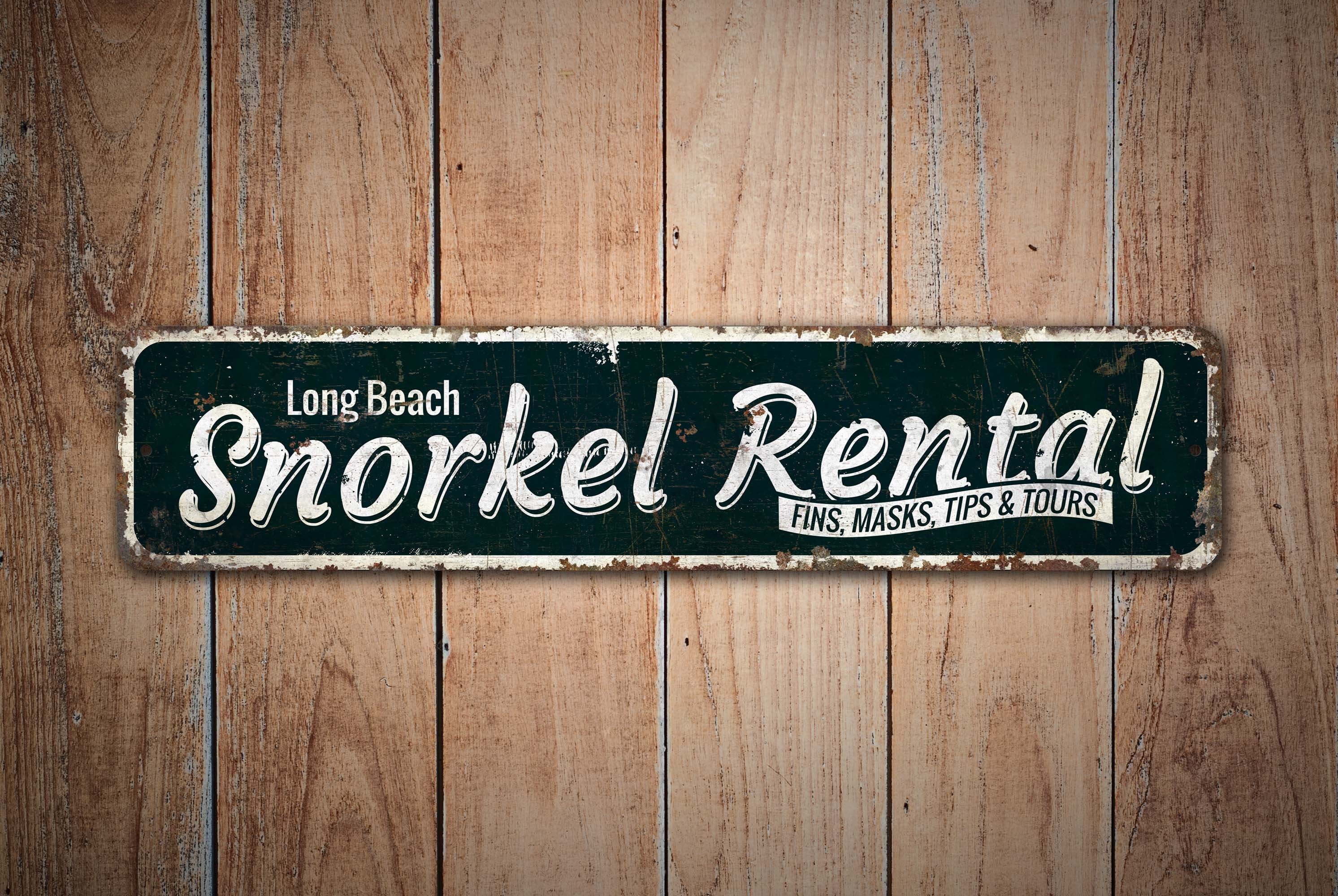 Snorkel Rental Sign Snorkel Rental Decor Vintage Style - Etsy
