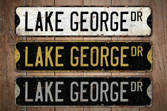 Lake George Lake George Sign New York Lake Lake George - Etsy