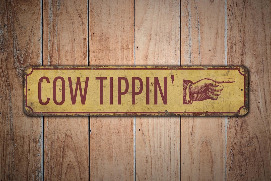 Cow Tipping Sign - Cow Tippin - Country House Decor - Farm Sign - Farm ...