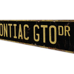 Pontiac GTO - Pontiac GTO Sign - Vintage Car Sign - Pontiac GTO Decor ...