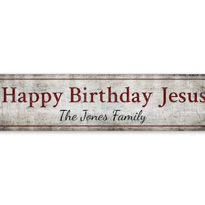 Happy Birthday Jesus Sign - Custom Christmas Sign - Jesus Birthday ...