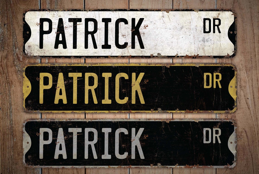 Patrick Name Sign Kids Room Door Sign Boys Room Sign Family Name Sign ...