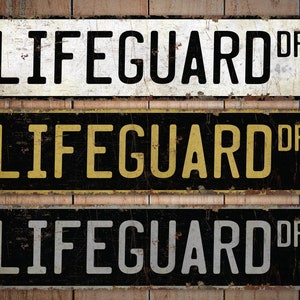 Lifeguard - Lifeguard Sign - Lifeguard Decor - Vintage Style Sign ...