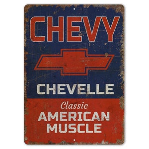 Classic American Muscle - Chevy Chevelle - Car Show Sign - Chevy ...