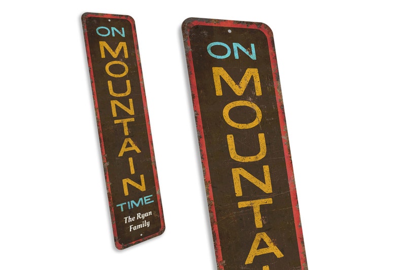 Mountain Time Sign - Mountain Time Decor - Mountain Time - Vintage ...