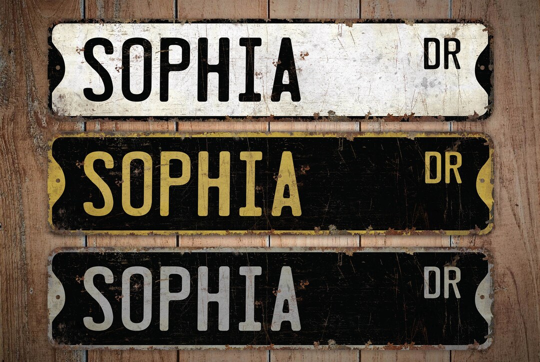 Sophia Name Sign - Girls Name Sign - Family Name Sign - Kids Room Door ...