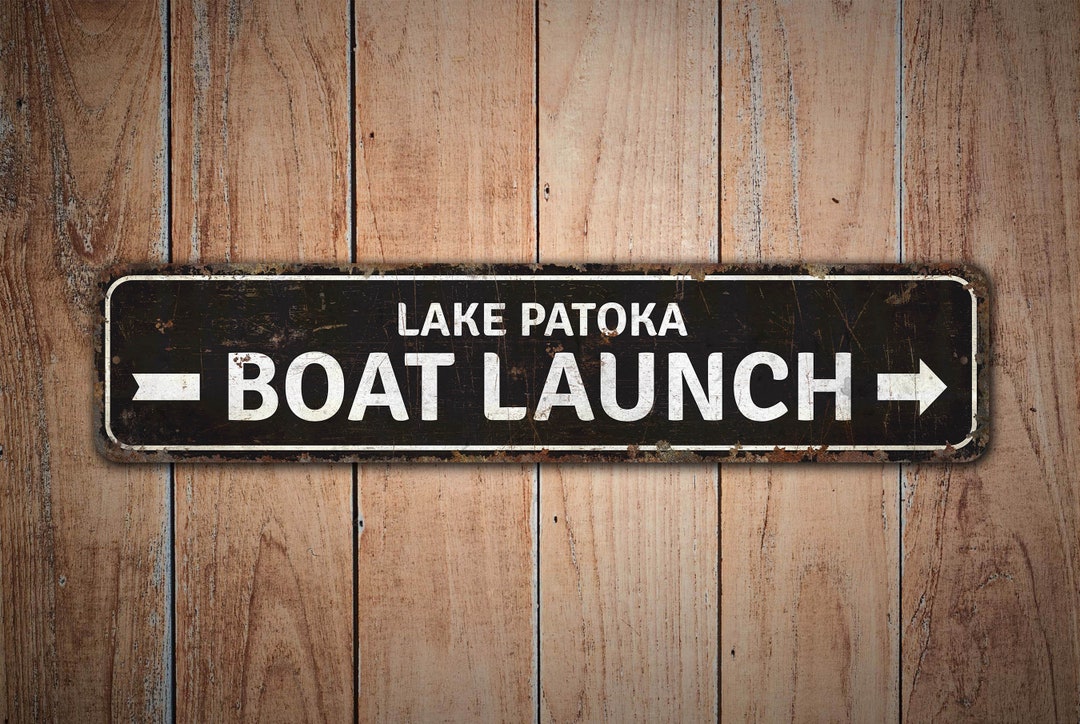 Boat Launch Boat Launch Sign Boat Launch Decor Vintage Style Sign ...