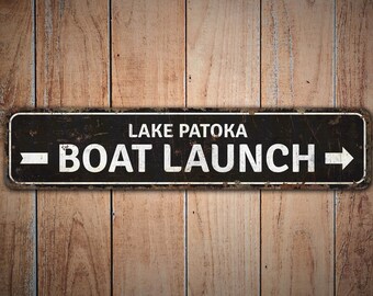 Boat Launch Lake Sign Custom Lake Location Name Boat Ramp - Etsy