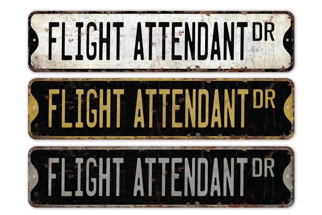 Flight Attendant - Flight Attendant Sign - Flight Attendant Decor ...
