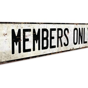 Members Only Sign - Members Only - Members Only Decor - Vintage Style ...