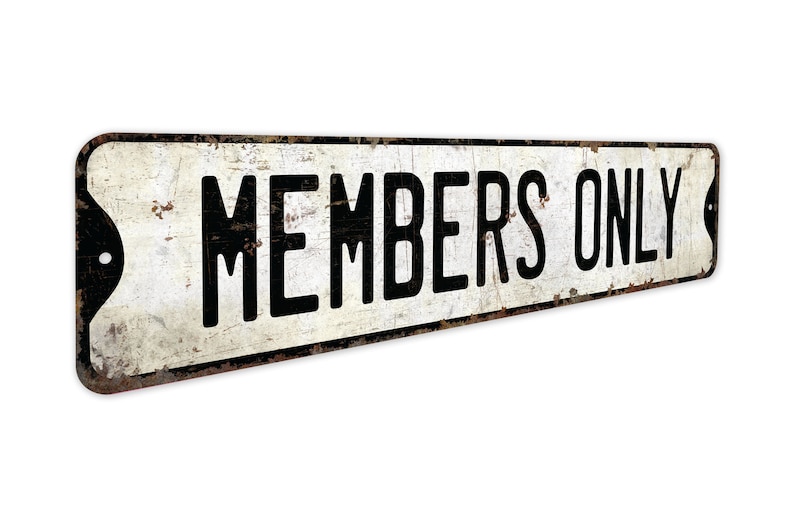 Members Only Sign - Members Only - Members Only Decor - Vintage Style ...