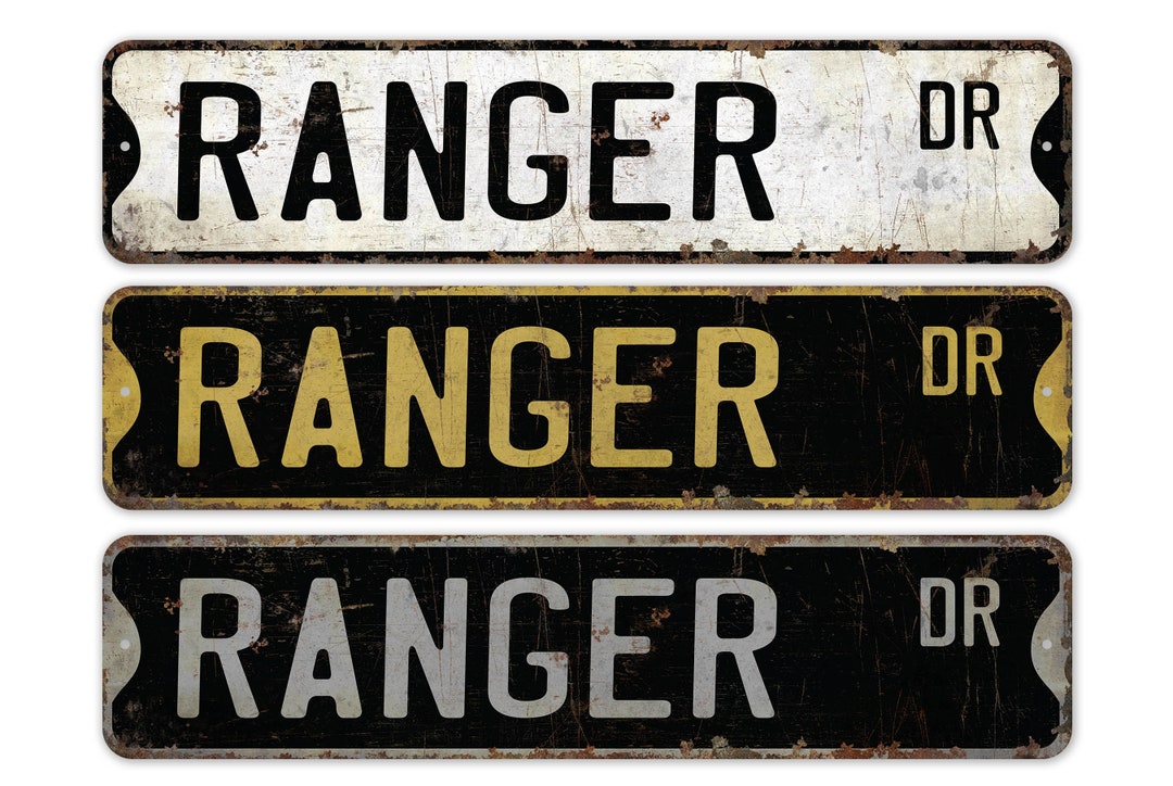 Ranger - Ranger Sign - Ranger Decor - Vintage Style Sign - Custom Name ...