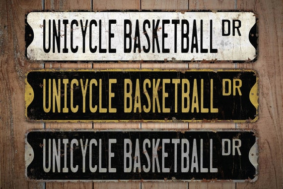 Unicycle Basketball Unicycle Sign Basketball Sign - Etsy