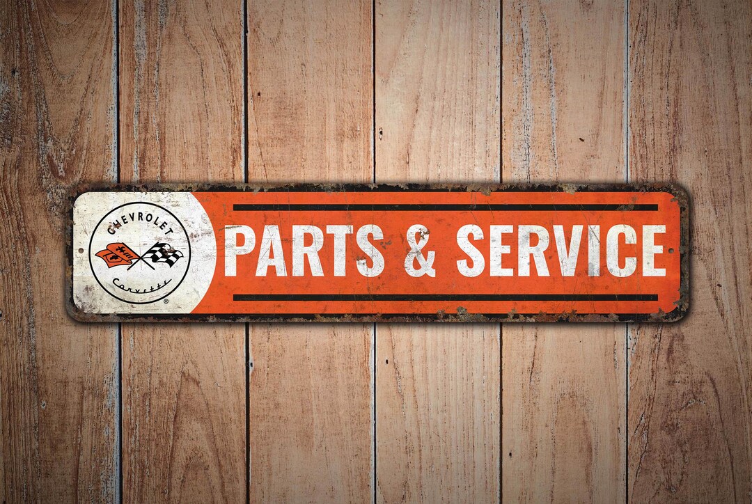 Parts and Service Sign - Corvette Lover Gift - Corvette Decor ...