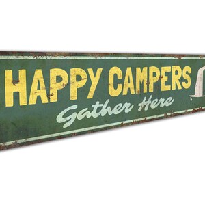 Happy Campers Sign - Cabin Decor - Camp Sign - Camp Decor - Camp Lover ...