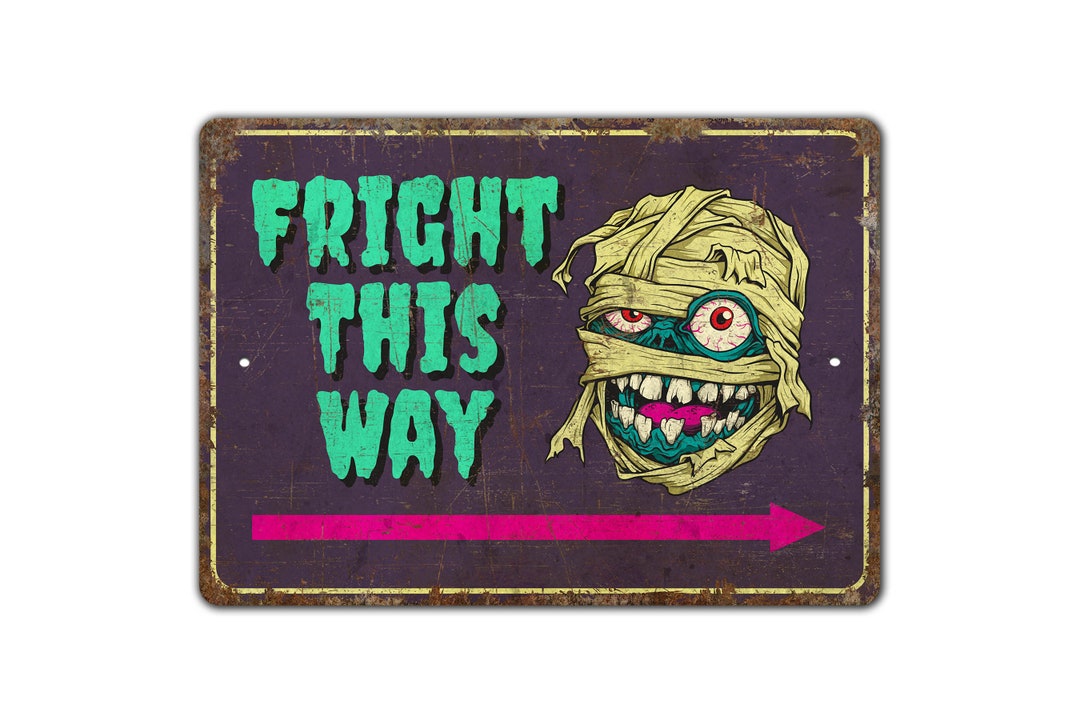Fright This Way - Fright This Way Sign - Halloween Sign - Halloween ...