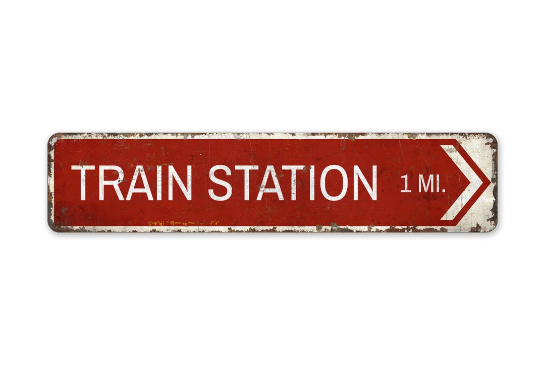 Train Station Sign - Custom Train Station - Train Station Decor - Rail ...