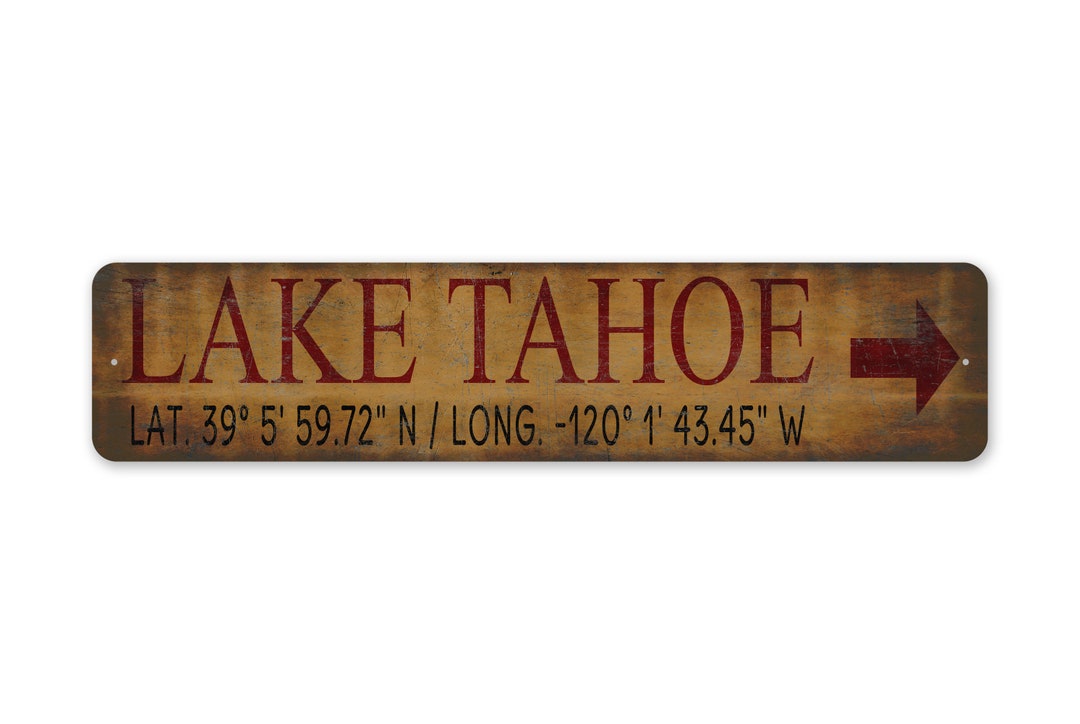 Lake Lat Long Sign - Lake Direction Sign - Lat Long Sign - Lake ...