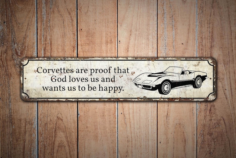 Corvette Owner Gift - Corvette Sign - Corvette Decor - Corvette Lover ...