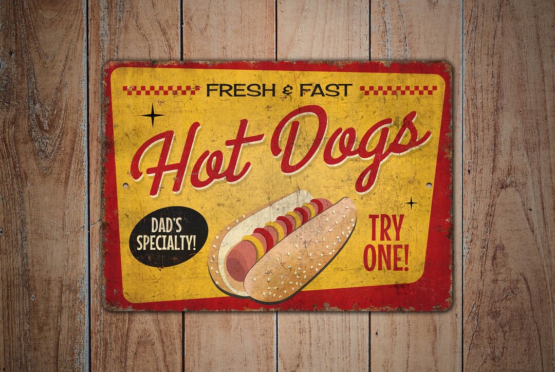 Hot Dogs Sign - Home Style Hot Dogs - Hot Dogs - Restaurant Sign ...