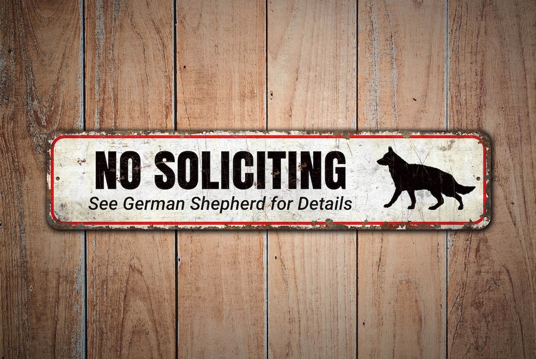 No Soliciting Sign Dog Lover Sign German Shepherd Sign Dog Lover Gift ...